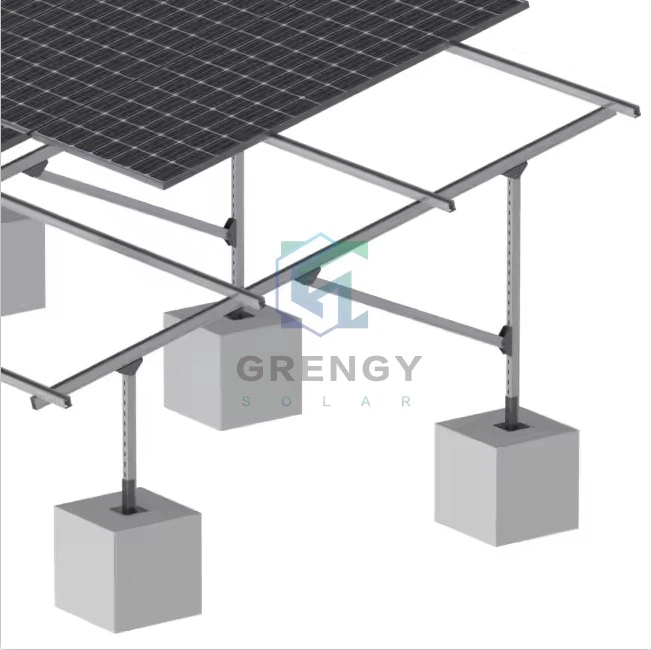 Customized Concrete Block Solar Ground Mounting Frame System Suppliers ...
